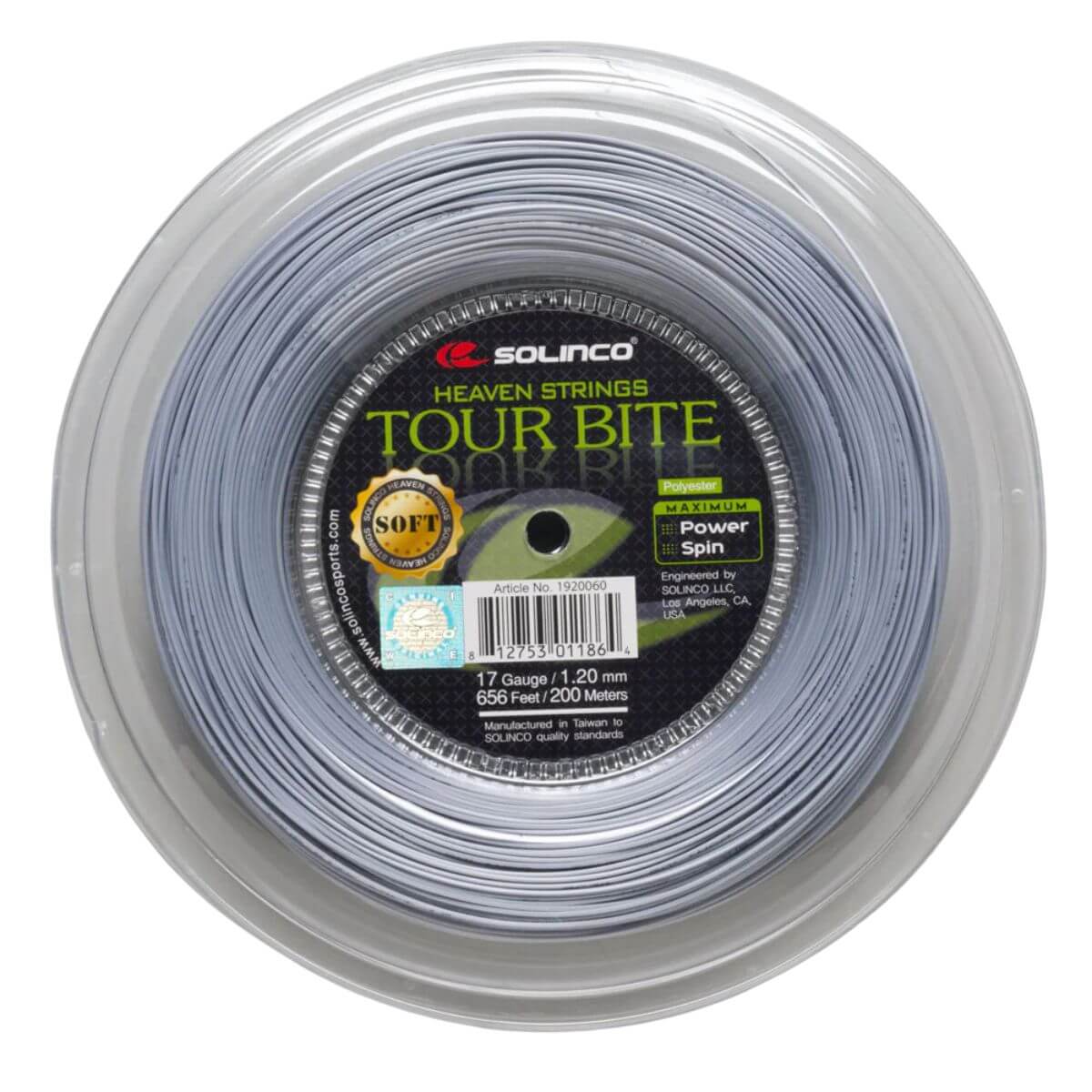 Solinco Tour Bite Soft Tennis String Reel (200m/ 1.30/1.25/1.20) – Sportswing.in