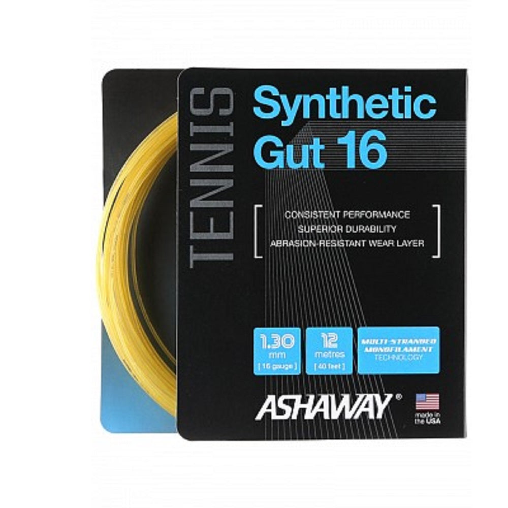 Ashaway Lawn Synthetic Gold 16 Tennis String-12M – Sportswing.in