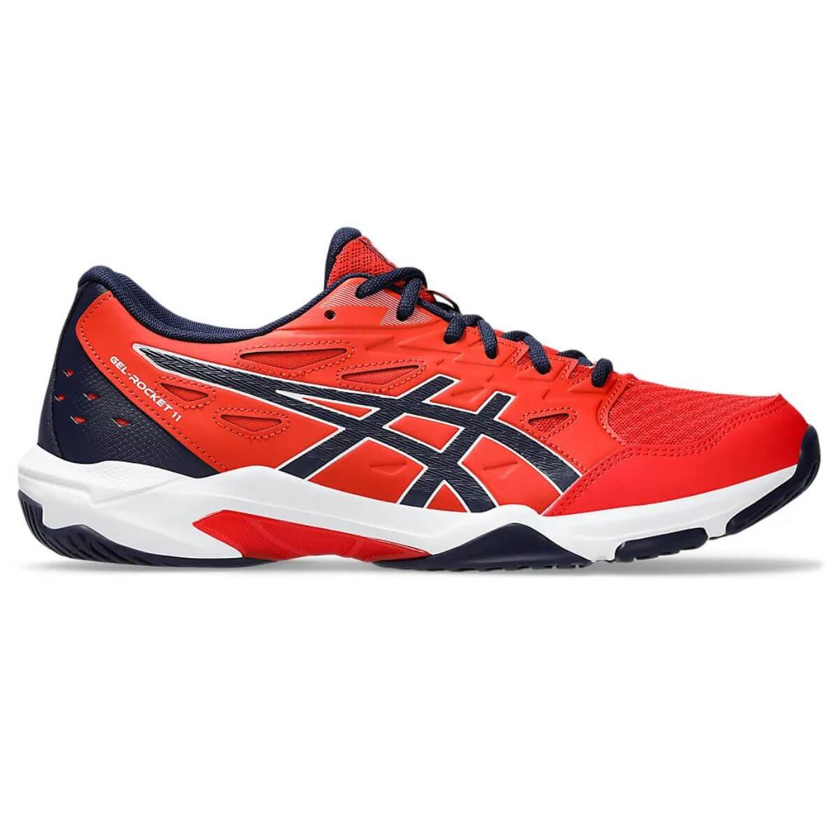 Asics Gel-Rocket 11 Badminton Shoes (Fiery Red/Peacoat) – Sportswing.in