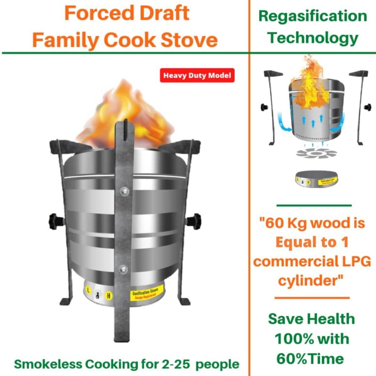 Bioflame Revolutionized Biomass Family Smokeless Cooking Stove ...