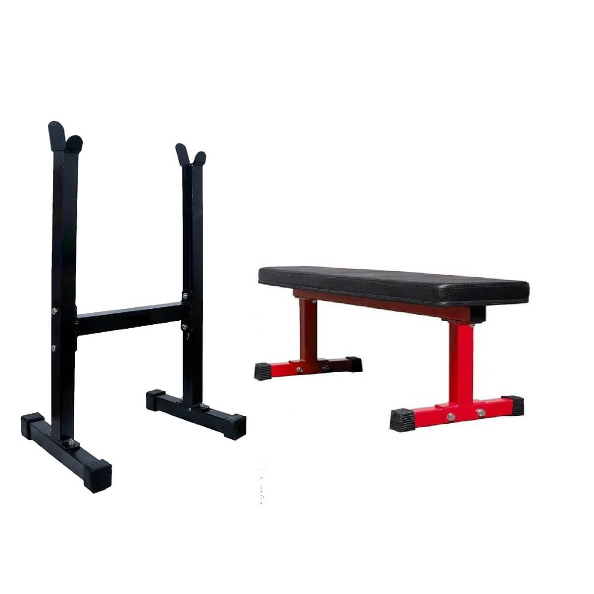 Bodyfit Combo Pack – Weight Lifting Flat Red-Model Bench + Biceps Stan ...