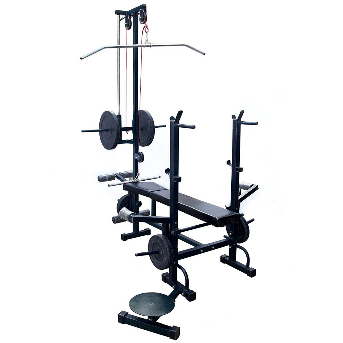 Bodyfit 20 in 1 Bench for Strong Muscles Building Workout (Black ...