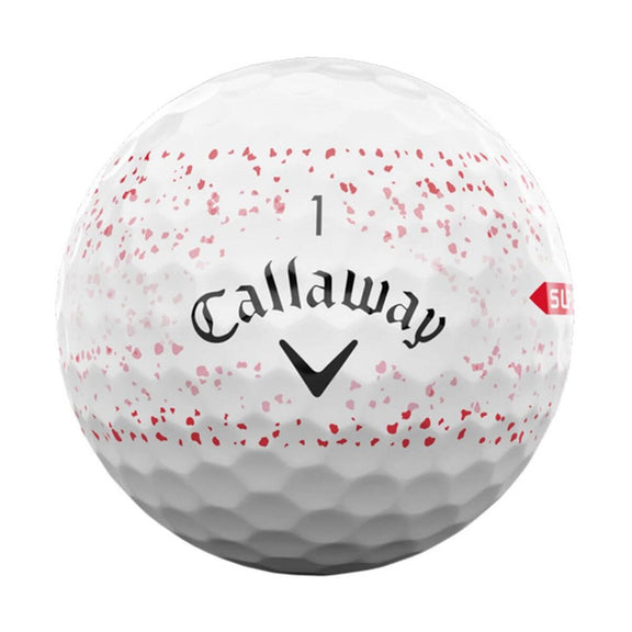 Callaway Supersoft Splatter 360 Golf Balls - White/Red (Prior Generati ...