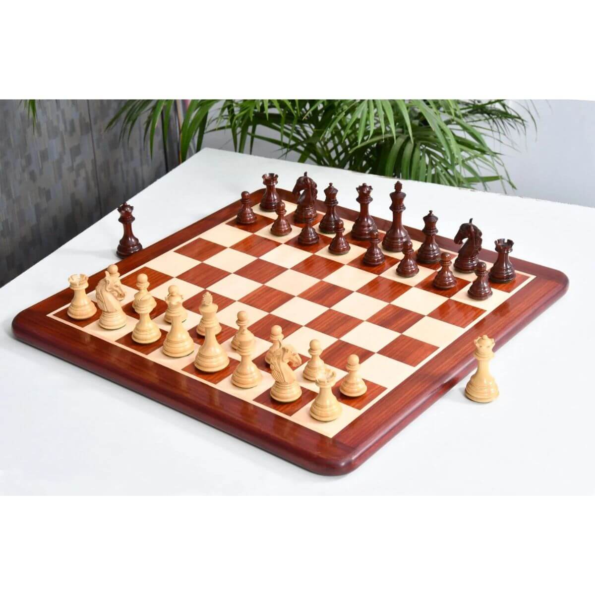 Chessbazaar Combo The New Columbian Staunton Series Chess Pieces In Bu ...