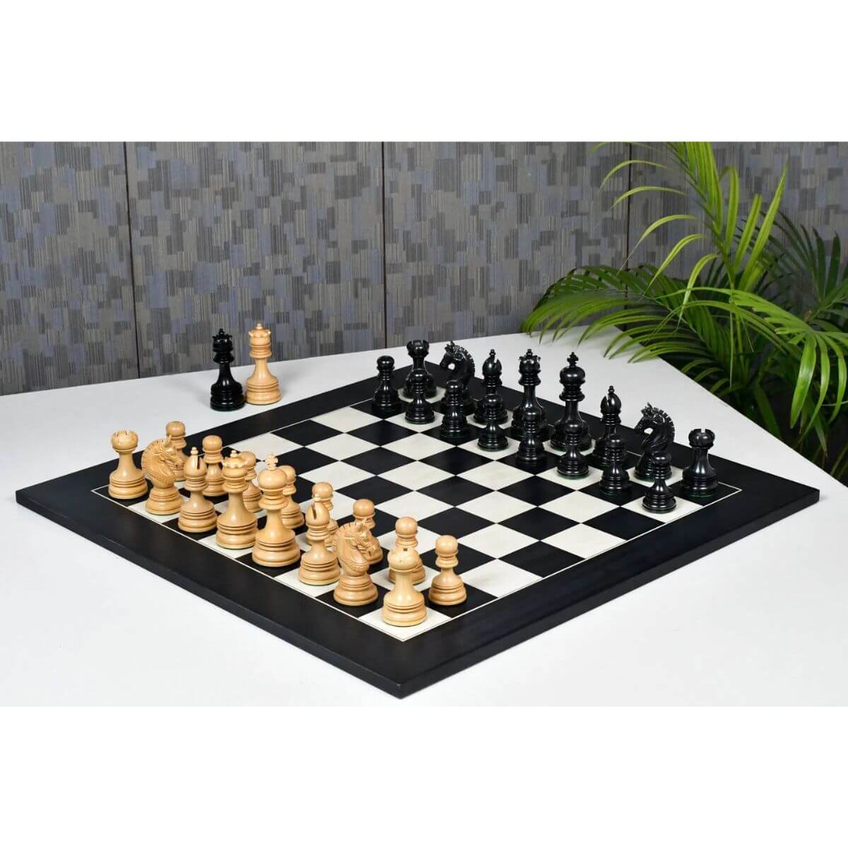 Chessbazaar Indian Chetak II Customized Staunton Chess Set In Ebony ...
