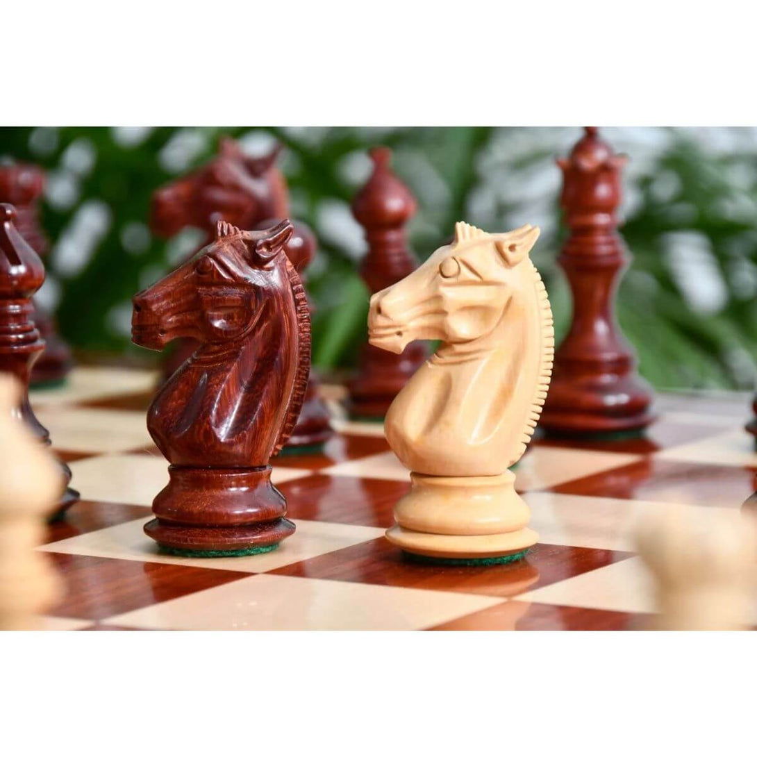 Chessbazaar Meghdoot Staunton Chess Pieces In Bud Rosewood & Boxwood ...
