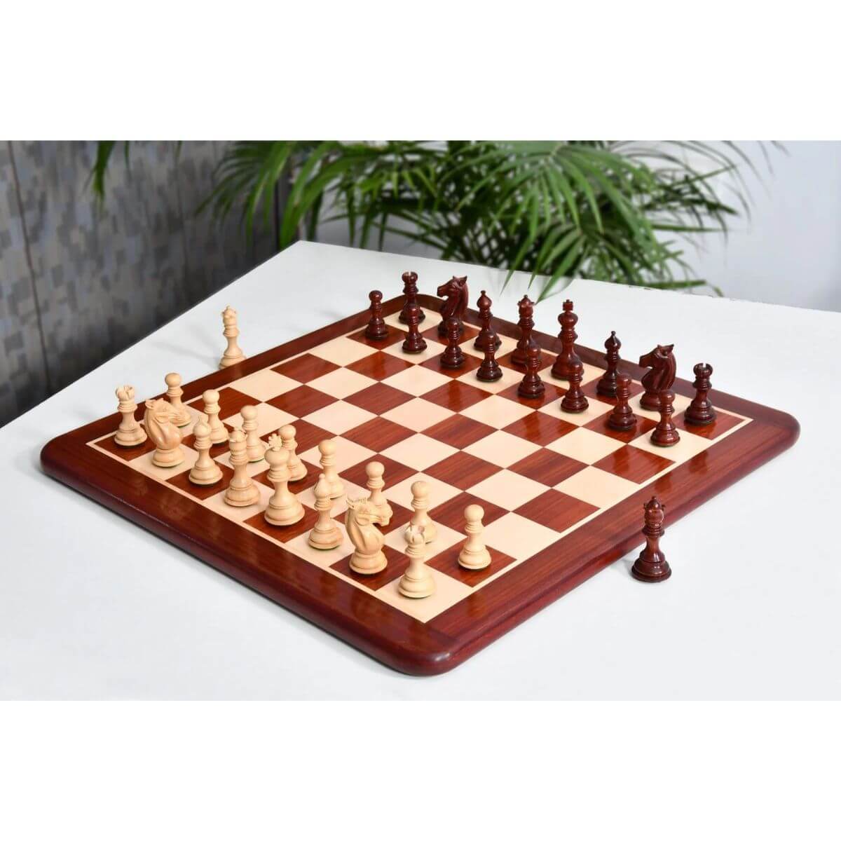 Chessbazaar Meghdoot Staunton Chess Pieces In Bud Rosewood & Boxwood ...