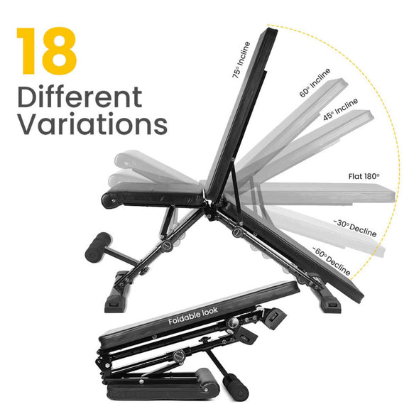 Cube Club Max Adjustable & Foldable Gym Bench – Sportswing.co