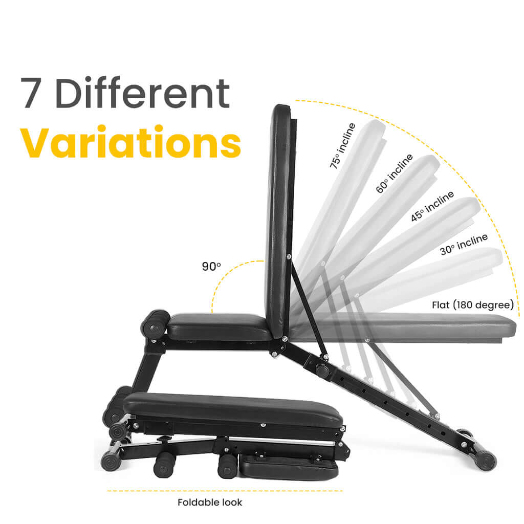Cube Club Prime Adjustable & Foldable Power Gym Bench – Sportswing.in