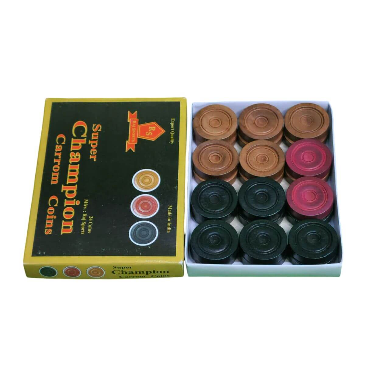 GLS Super Champion Carrom Coin Set – Sportswing.in