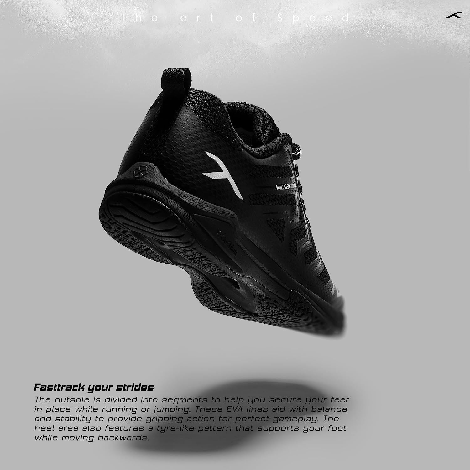 Hundred Beast Badminton Shoes (Black) – Sportswing.in