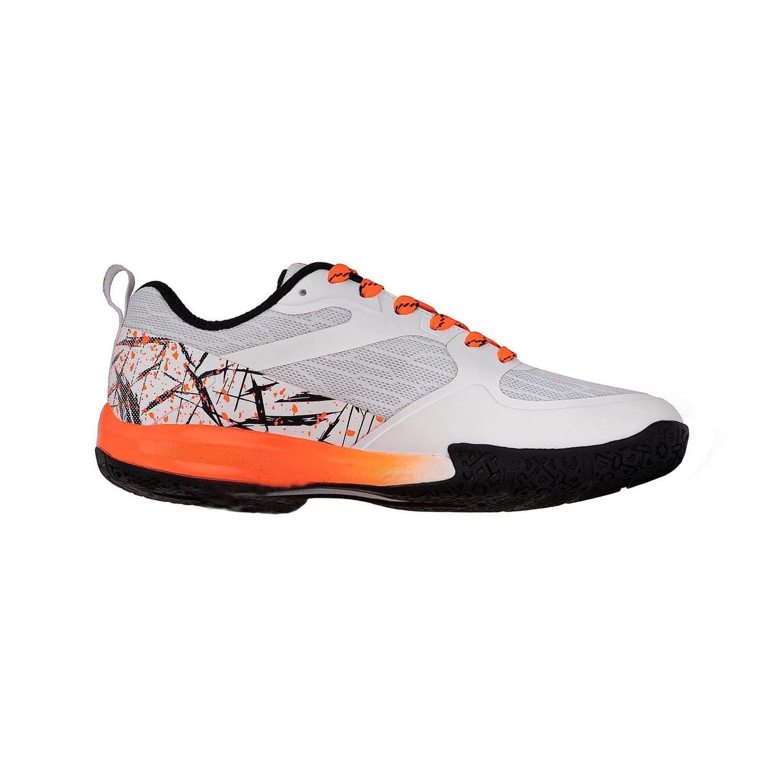 Hundred Beast Max Badminton Shoes (White/Orange) – Sportswing.in