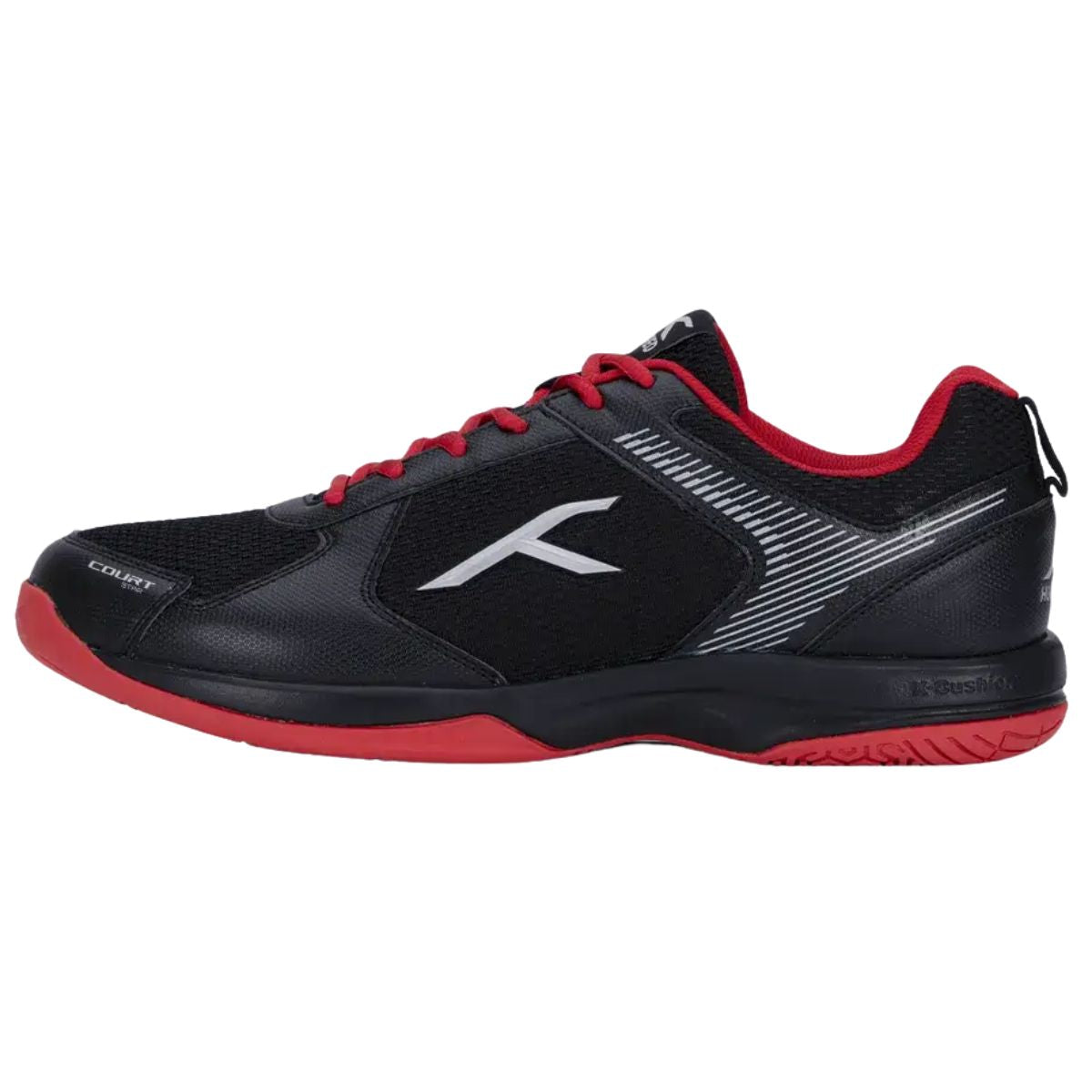Hundred Court Star Badminton Shoes (Black/Red) – Sportswing.in