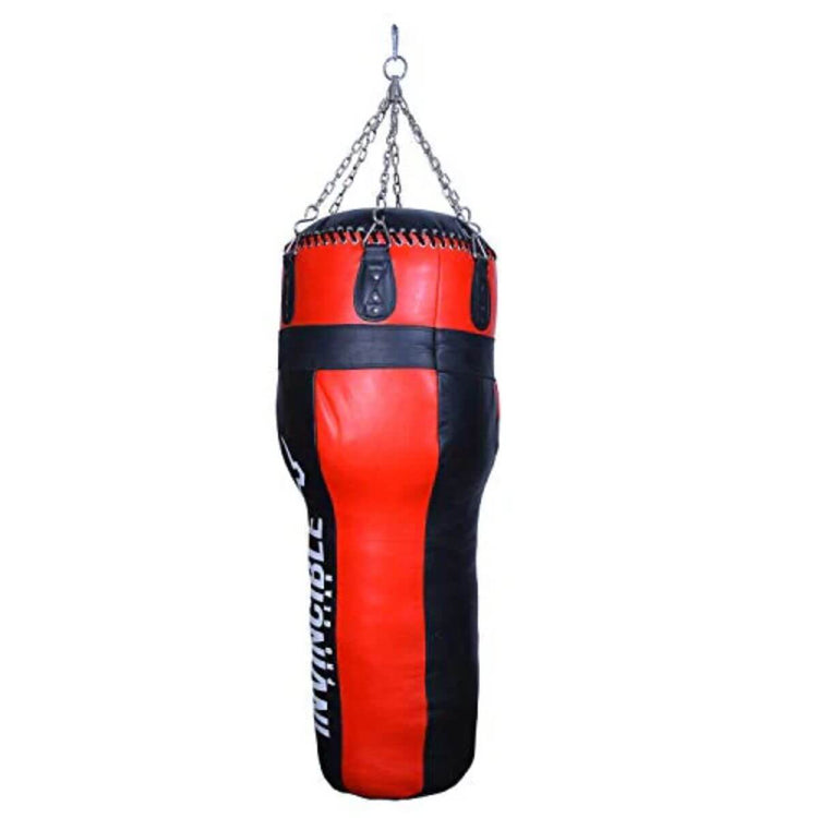 Invincible Heavy Duty Leather Angle Filled Boxing Punching Bag ...