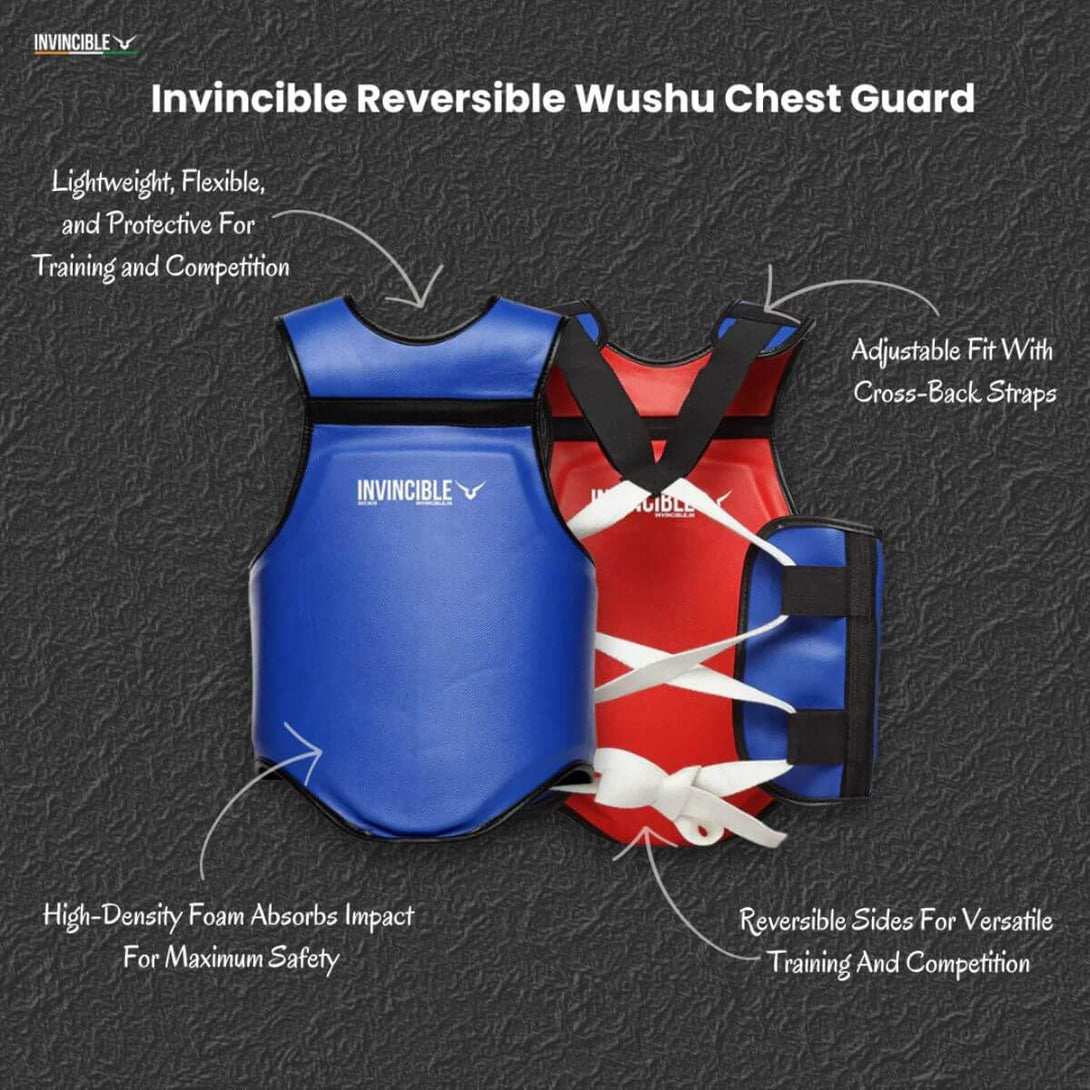 Invincible Reversible Wushu Chest Guard – Sportswing.in