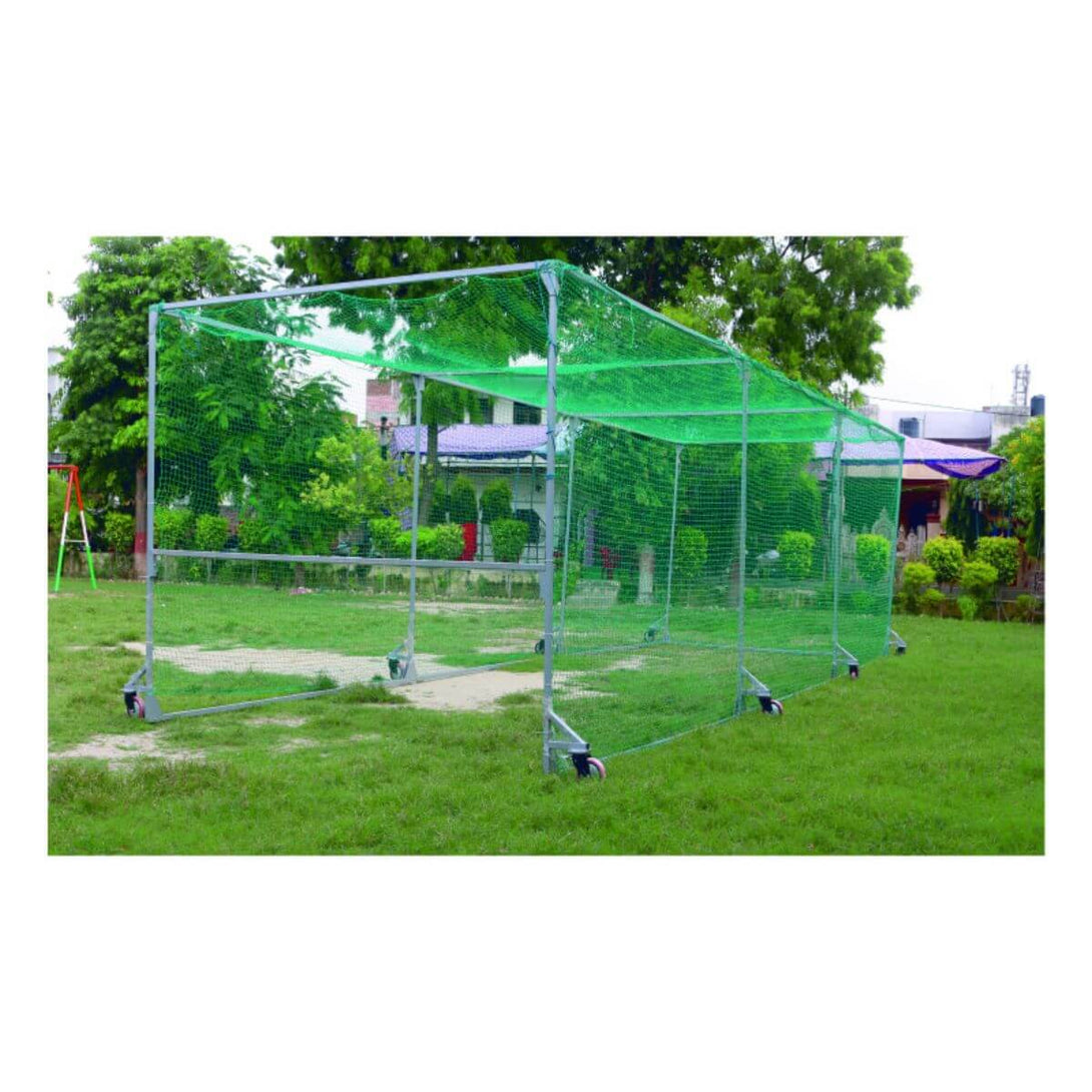 Koxtons Movable Cricket Cage (40'x10' With 2.5mm Net & 8" Wheels ...