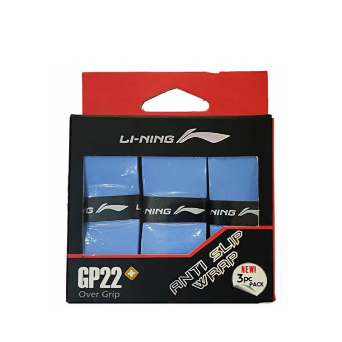 Li-Ning GP22+ Extra Tacky and Anti-Slip Badminton Grip (3 in 1) (Assor ...