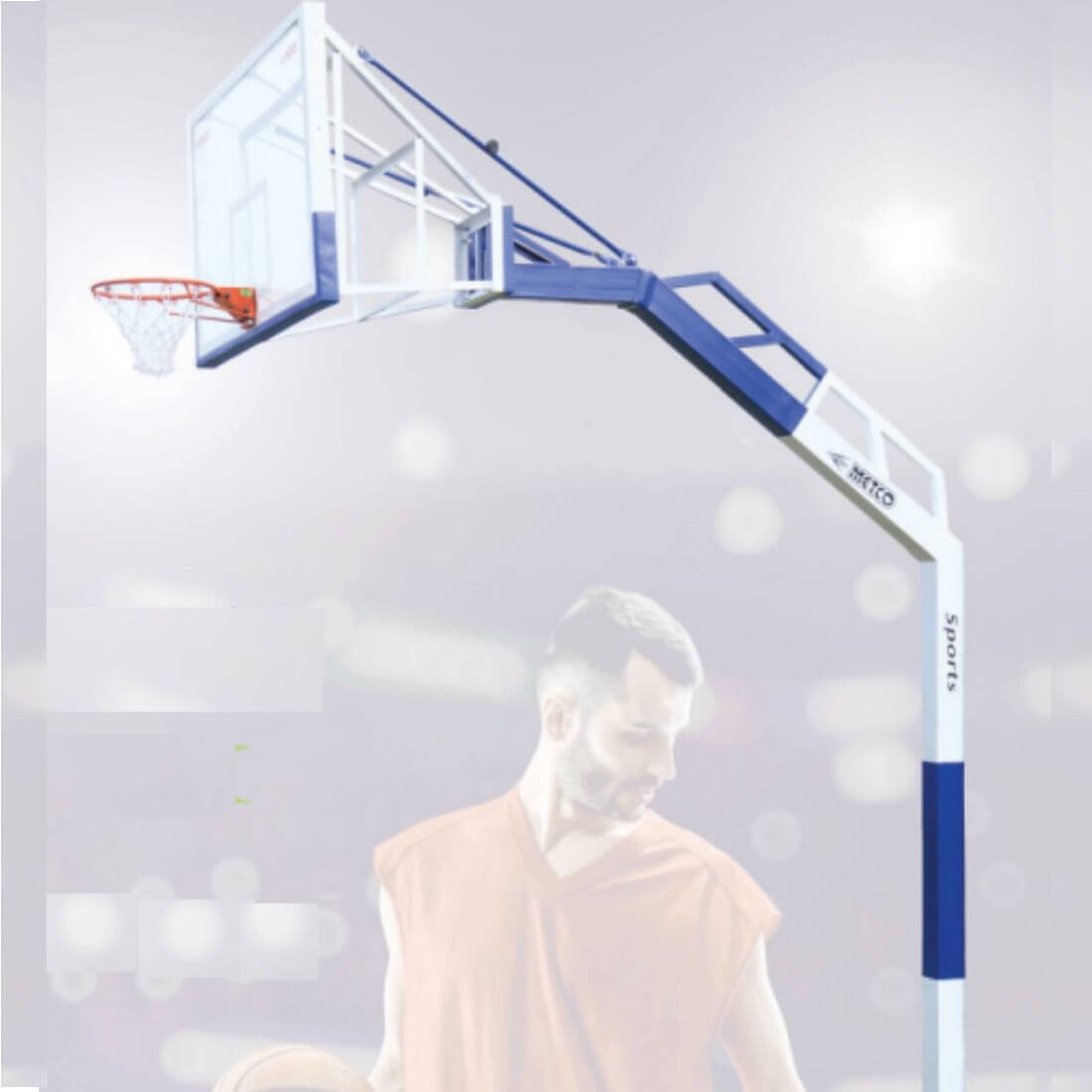 Metco Square Pipe Fixed Basketball Pole (30MM) Pair – Sportswing.co