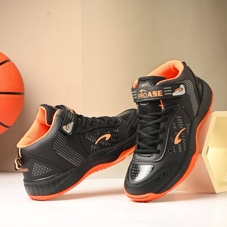 Proase Baller Basketball Shoes (Black/Orange) – Sportswing.in