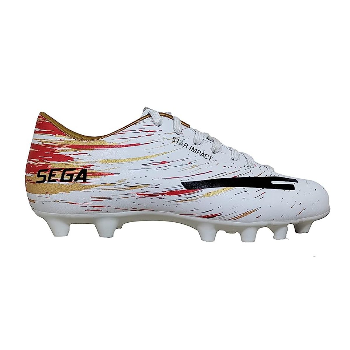 Sega Classic Football Studs (White/Gold) – Sportswing.in