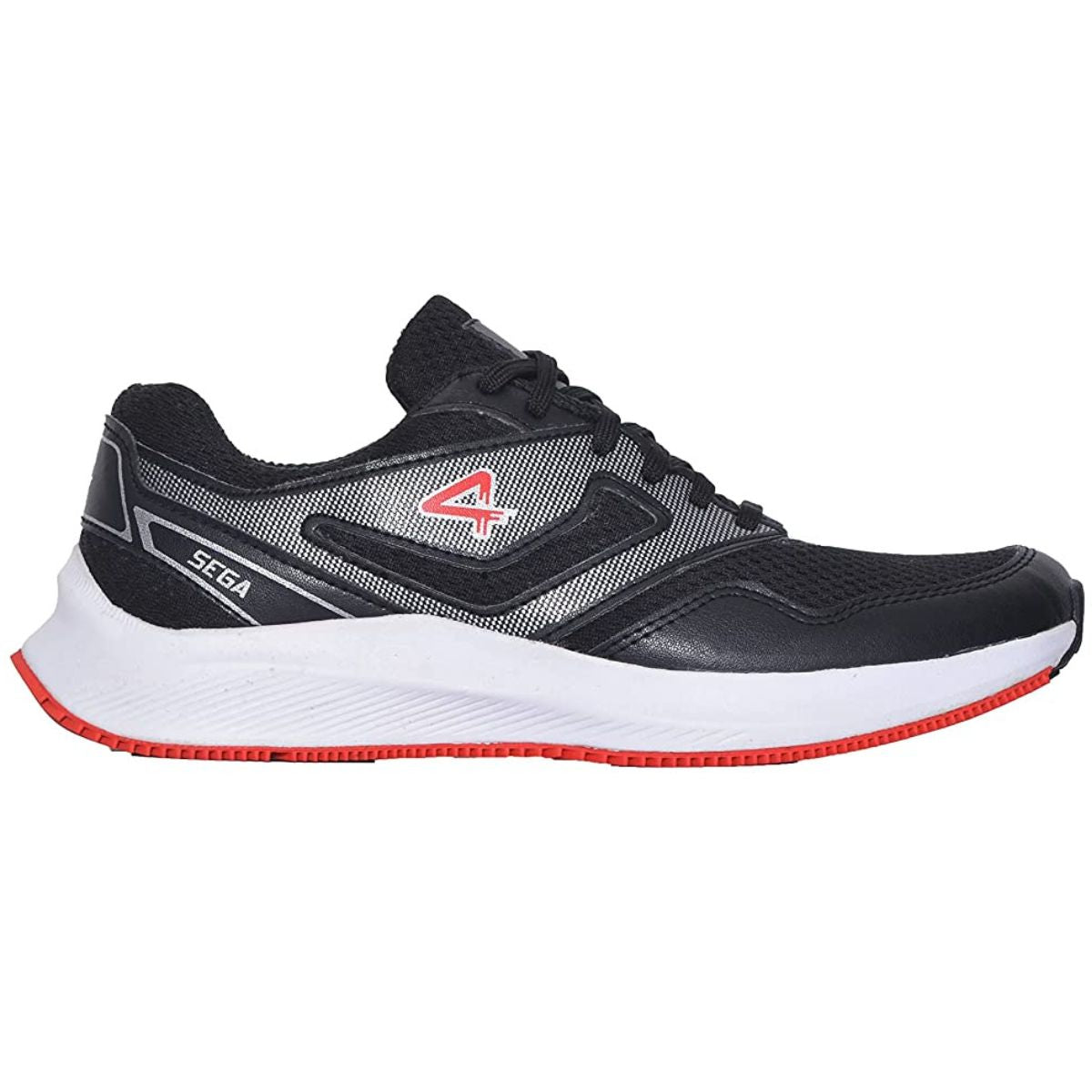 Sega Comfort Running Shoes (Black) – Sportswing.in