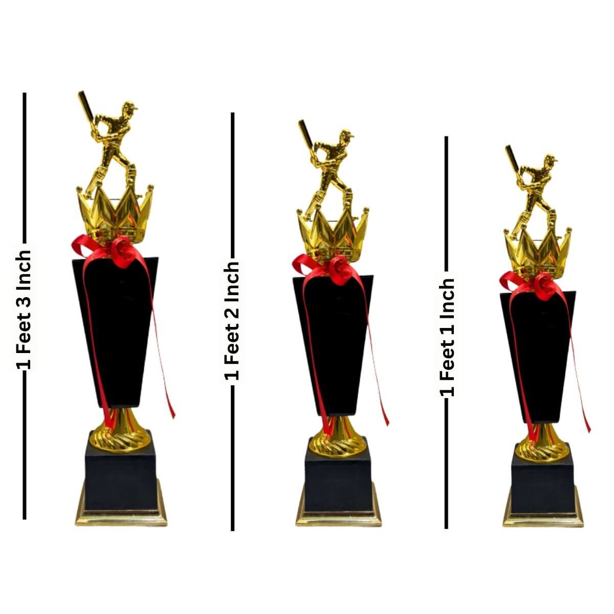 TM Cricket Trophy (Set of 3 Trophies) - TM330 – Sportswing.in