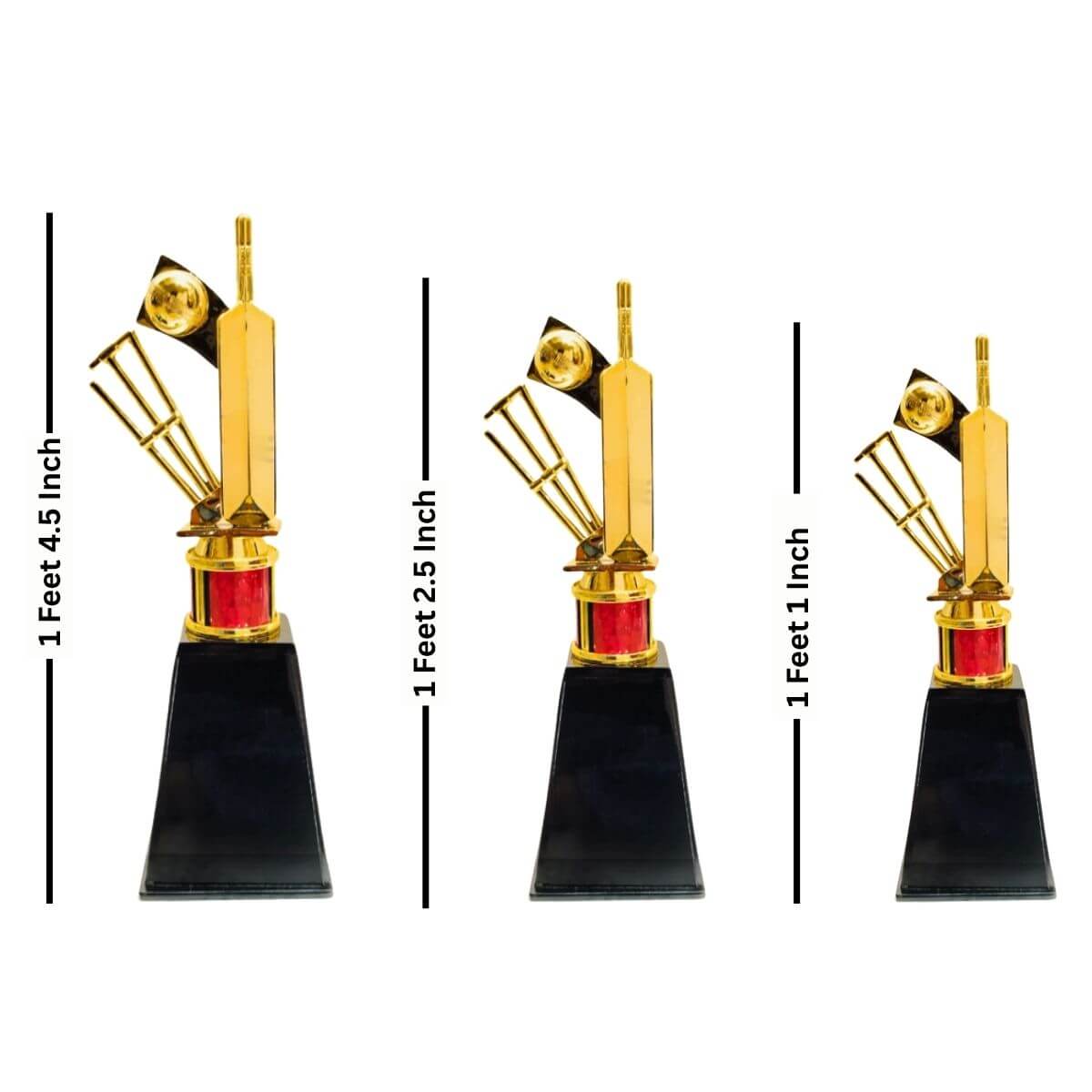 TM Cricket Trophy (Set of 3 Trophies) - TM355 – Sportswing.in