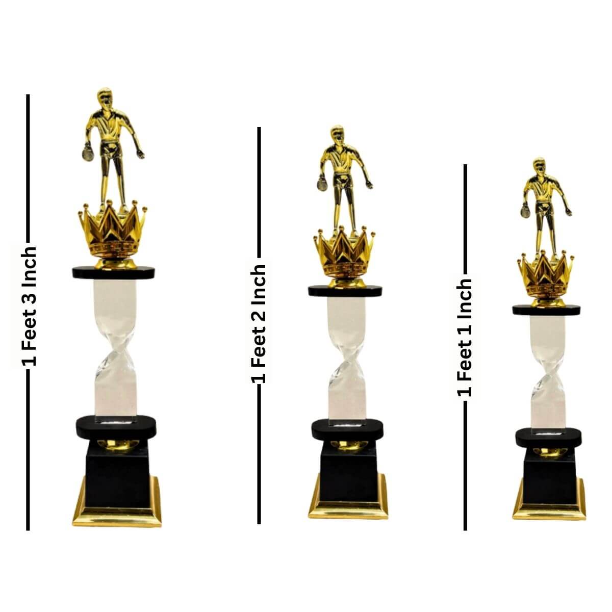 TM TM334 Table Tennis Trophy (Set of 3 Trophies) – Sportswing.in