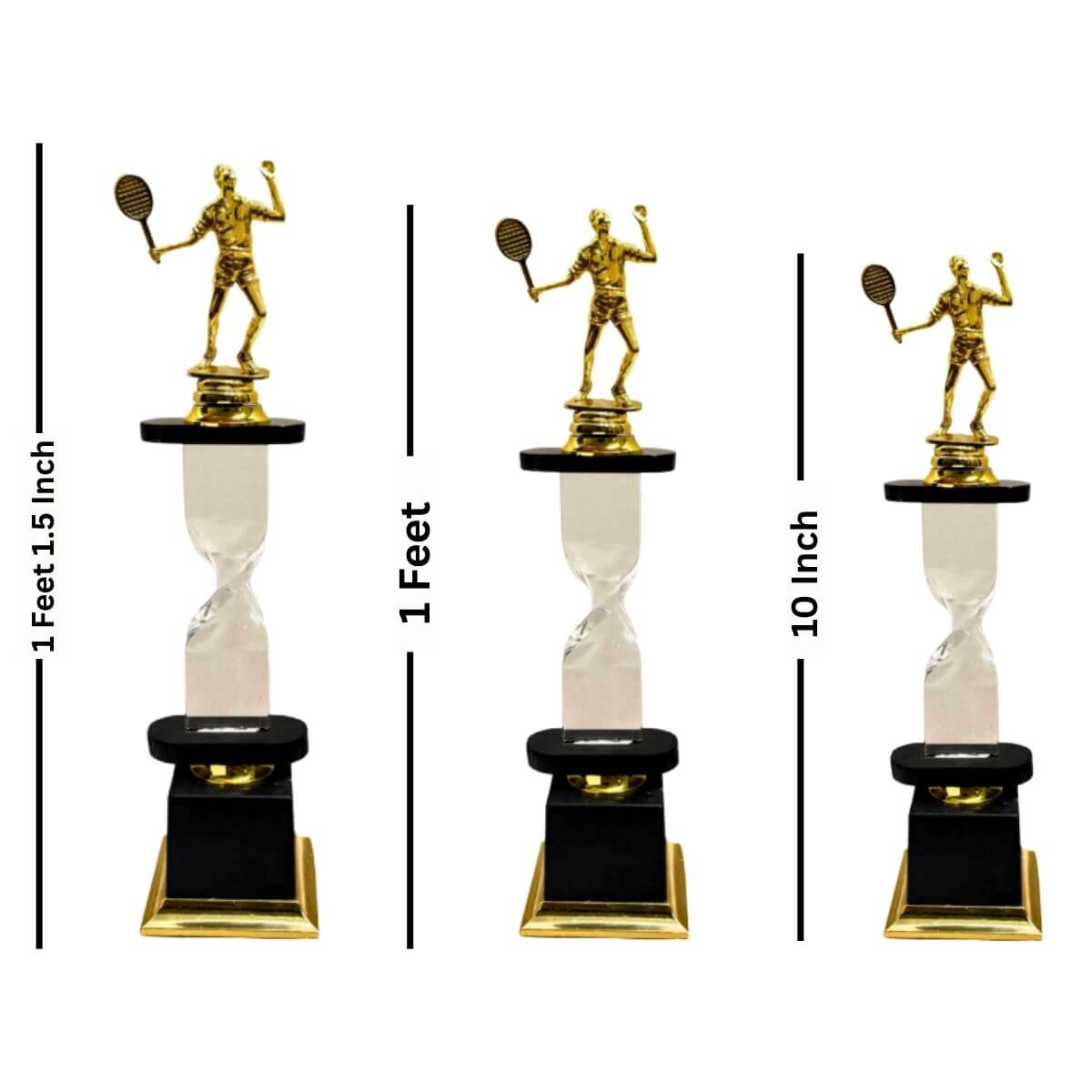 TM TM483 Badminton Trophy (Set of 3 Trophies) – Sportswing.in