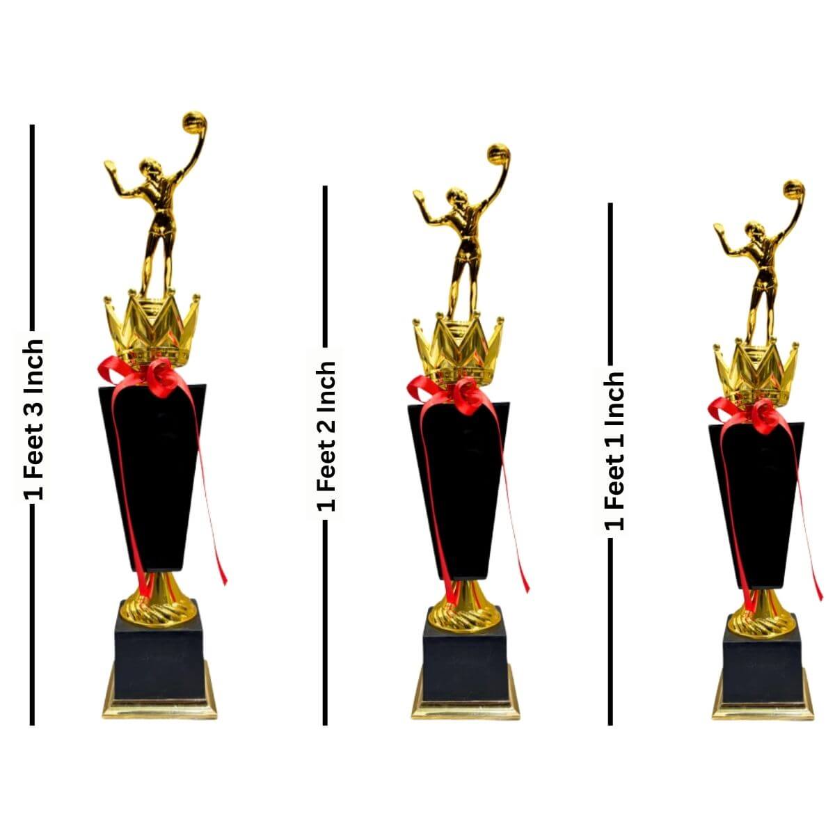 TM TM484 Volleyball Trophy (Set of 3 Trophies) – Sportswing.in