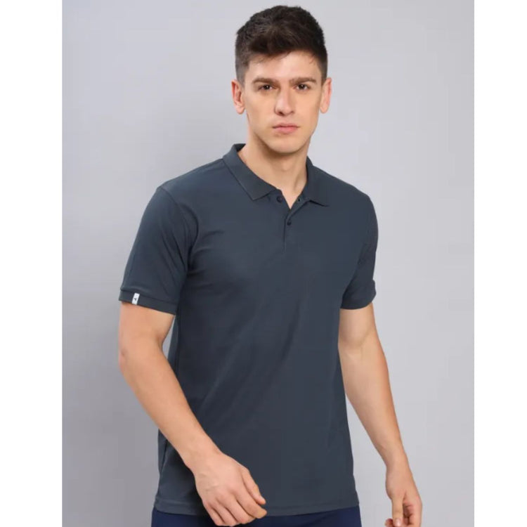 Technosport Polo Neck Half Sleeve T-Shirt -OR 51- Carbon (Order Same C ...