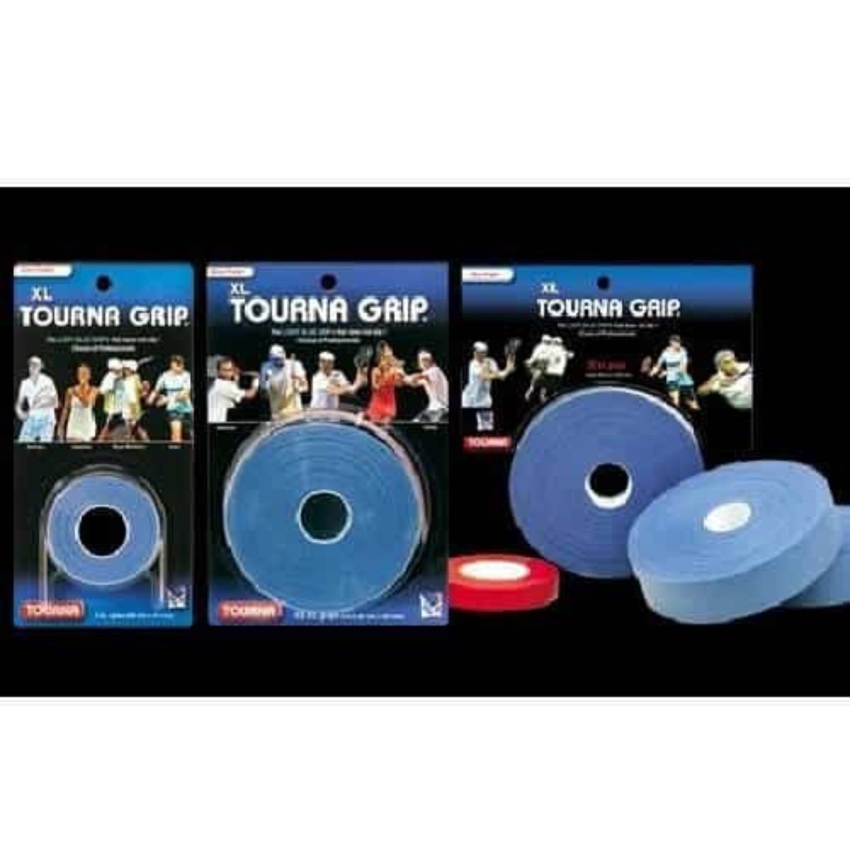 Tourna Tac Blue-Tour Pack Badminton Grip, 10 XL Overgrips on roll ...