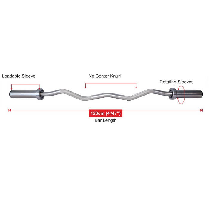 USI Olympic Curl/Tricep Bar 120cm/47 – Sportswing.in