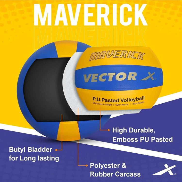 Vector X Maverick PU Pasted Volleyball – Sportswing.in