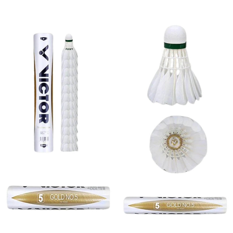 Victor Gold No.5 Feather Badminton Shuttlecock – Sportswing.in