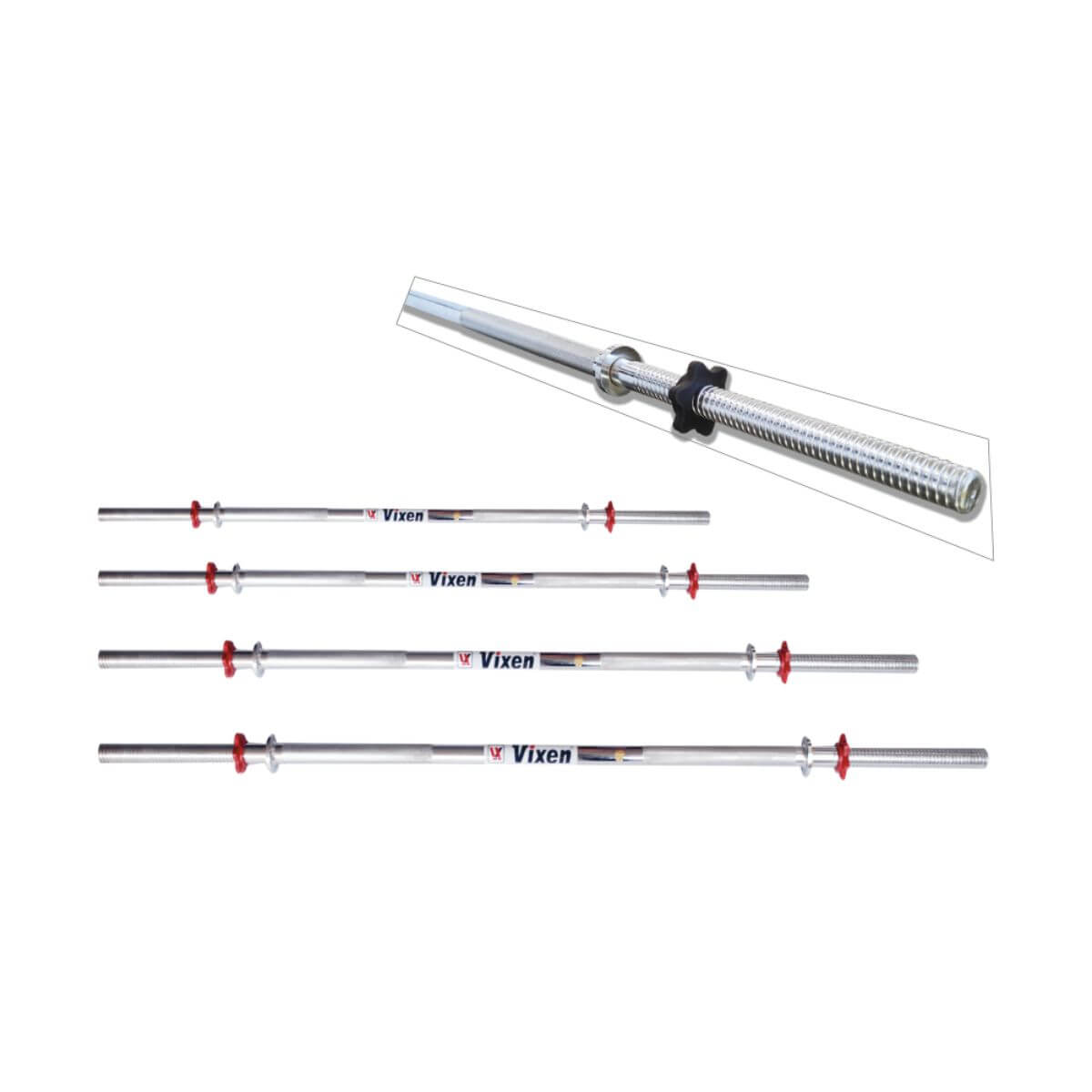 Vixen Club 25MM Screw Type Weightlifting Rod – Sportswing.in