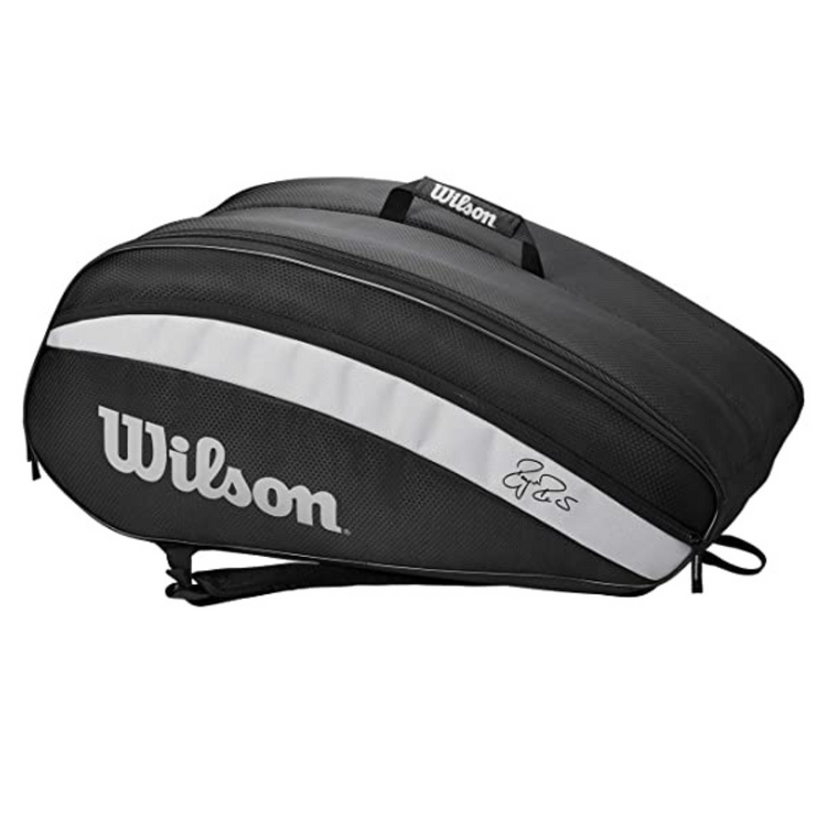 WILSON Federer Team 12PK Tennis Kitbag (Black) – Sportswing.in
