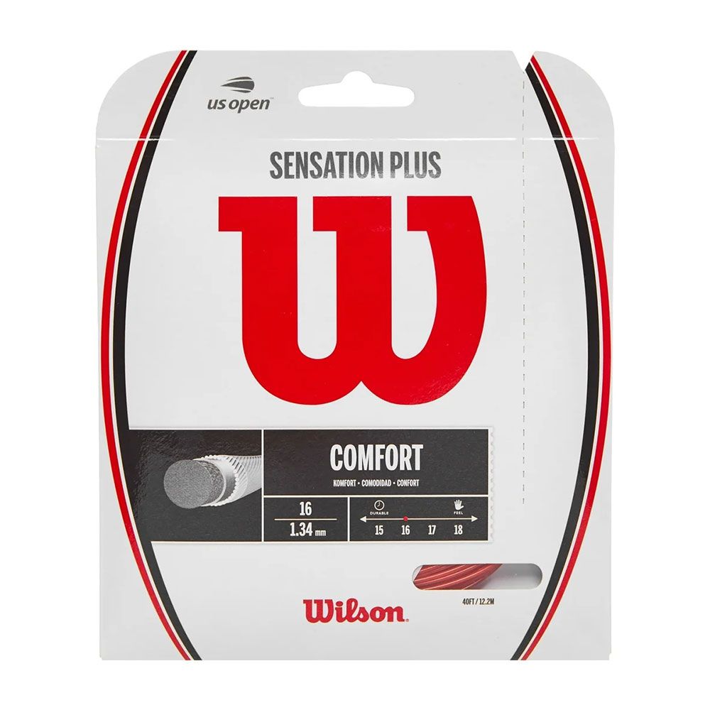 Wilson Sensation Plus 16 Tennis String (Red)-12M – Sportswing.in