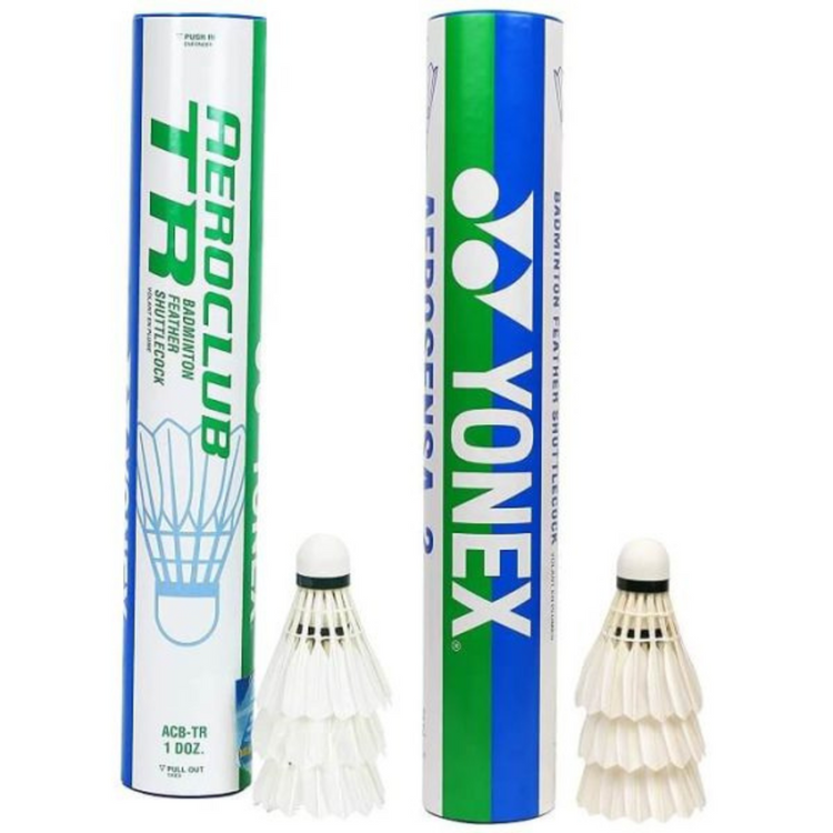 Yonex Aeroclub TR Badminton Feather Shuttlecock(Pack of 1, 12 Cocks ...