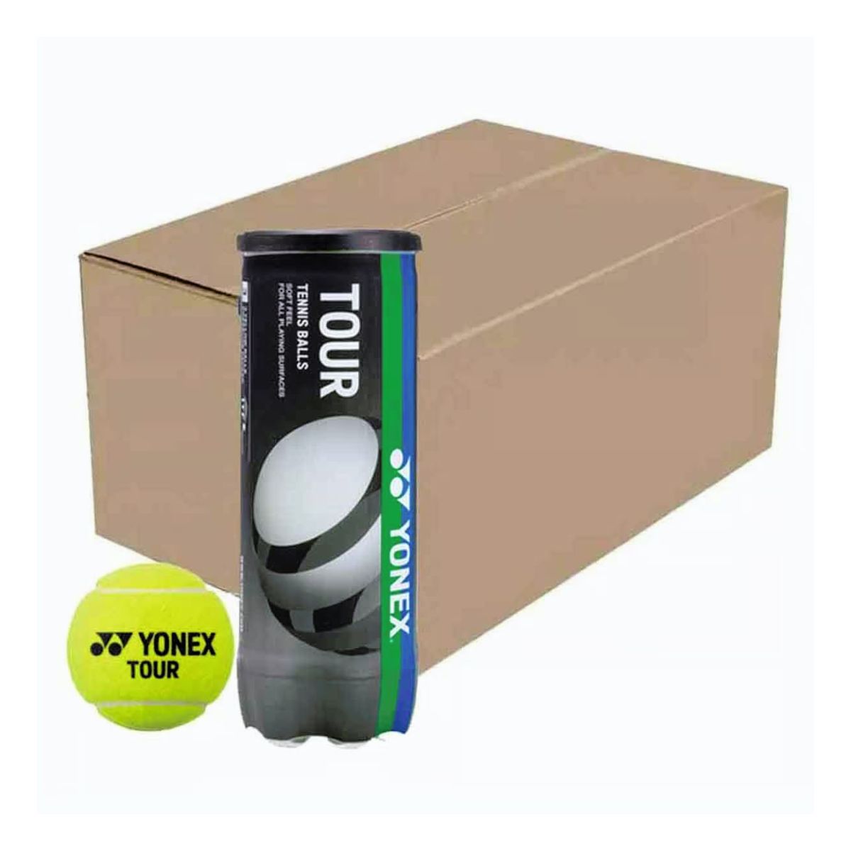 Yonex Tour Tennis Balls (24 Cans-72 Balls) – Sportswing.in